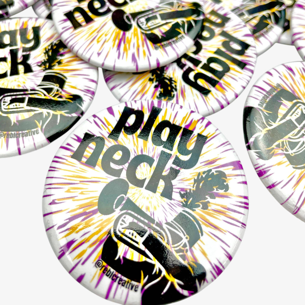Play Neck Game Day Button | LSU Spirit Pin | Tiger Tailgate Accessory ...