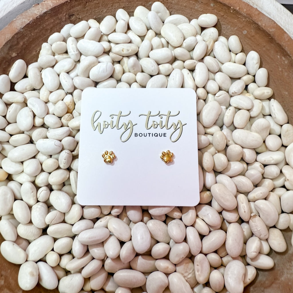 Mini Tiger Paw Stud Earrings | Subtle Game Day Style – Hoity Toity Boutique
